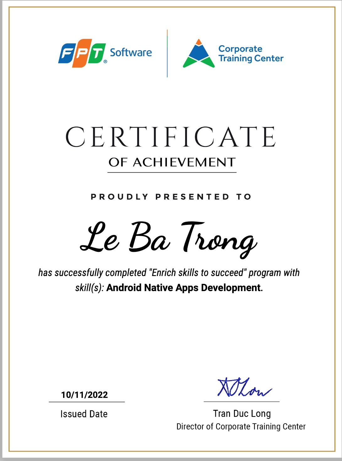Trong Le Ba - Android Developer | LinkedIn
